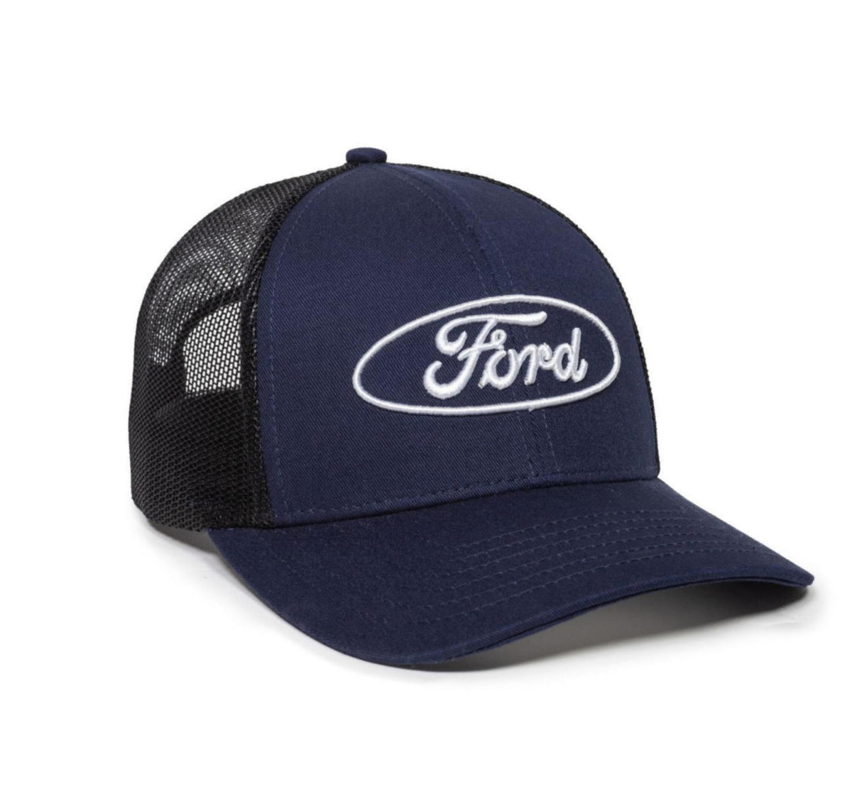 Ford Mesh Vented Adjustable Ball Cap Blue Hat – BocaBocaHeadwear.com